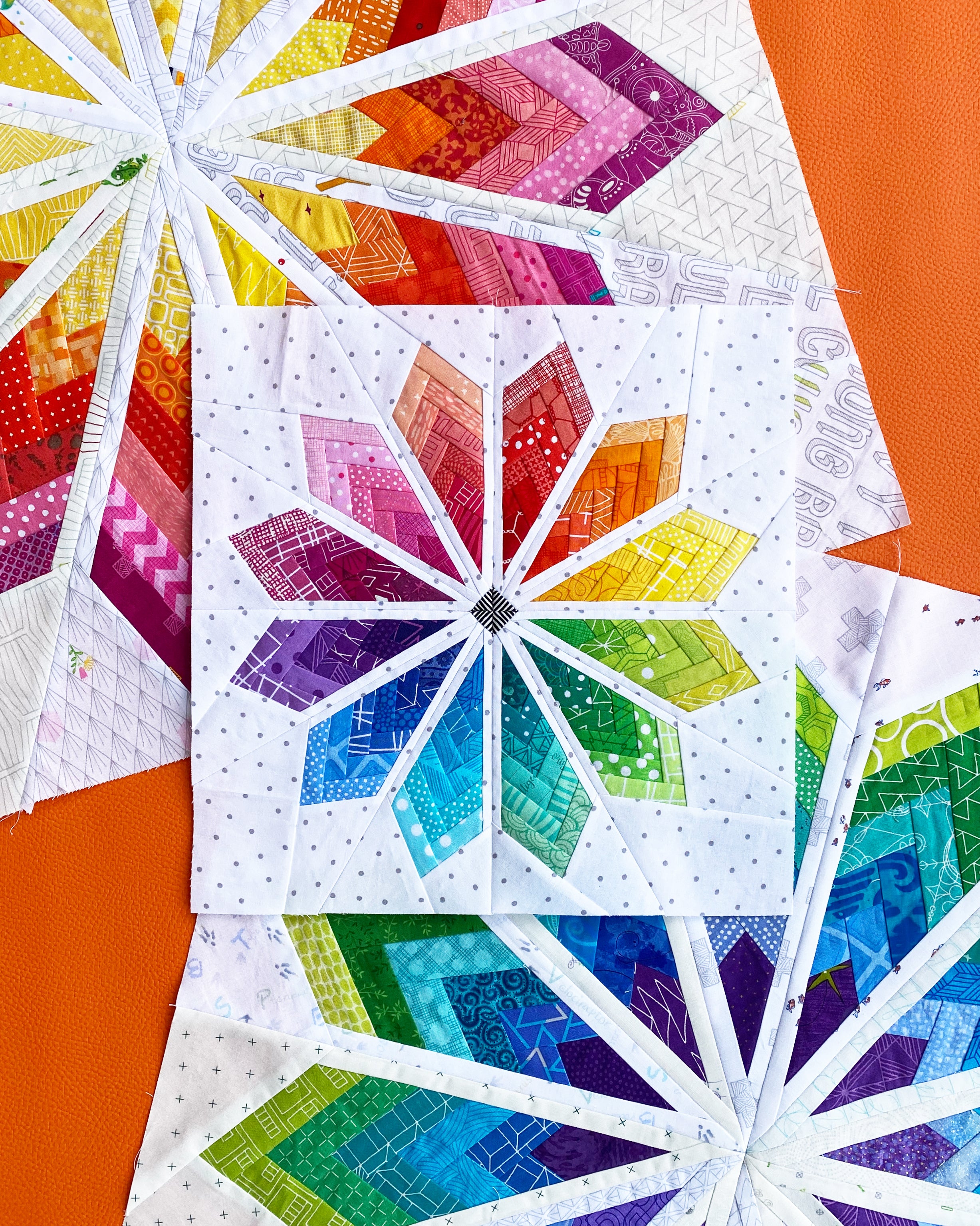 Colorburst Quilt Block PDF Pattern – Sassafras Lane Designs
