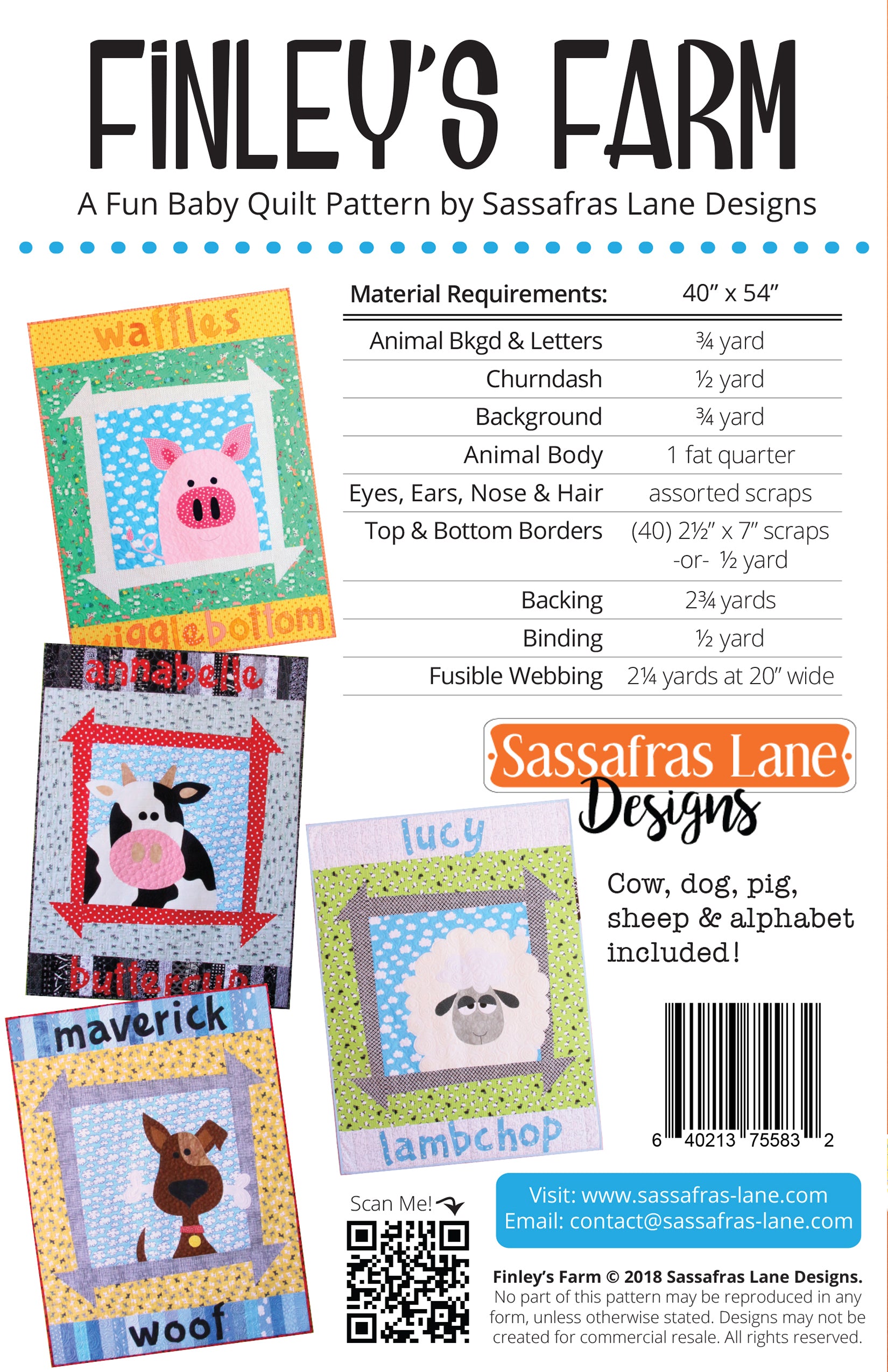 Finley's Farm Quilt Pattern – Sassafras Lane Designs